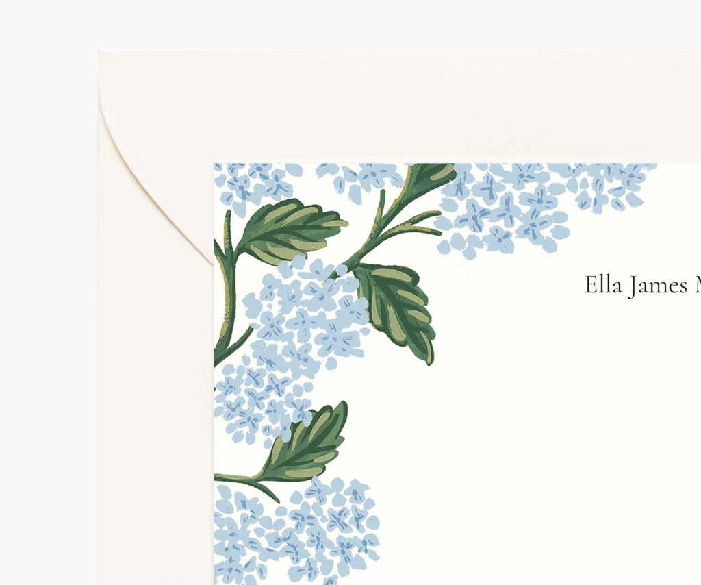 Floral Personalized Stationery - Hydrangea Blue – Rifle Paper Co