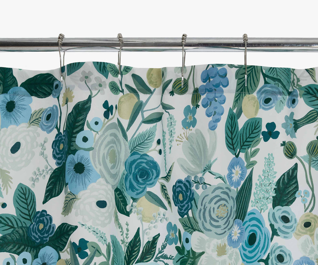 Percale Shower Curtain - Garden Party Blue – Rifle Paper Co