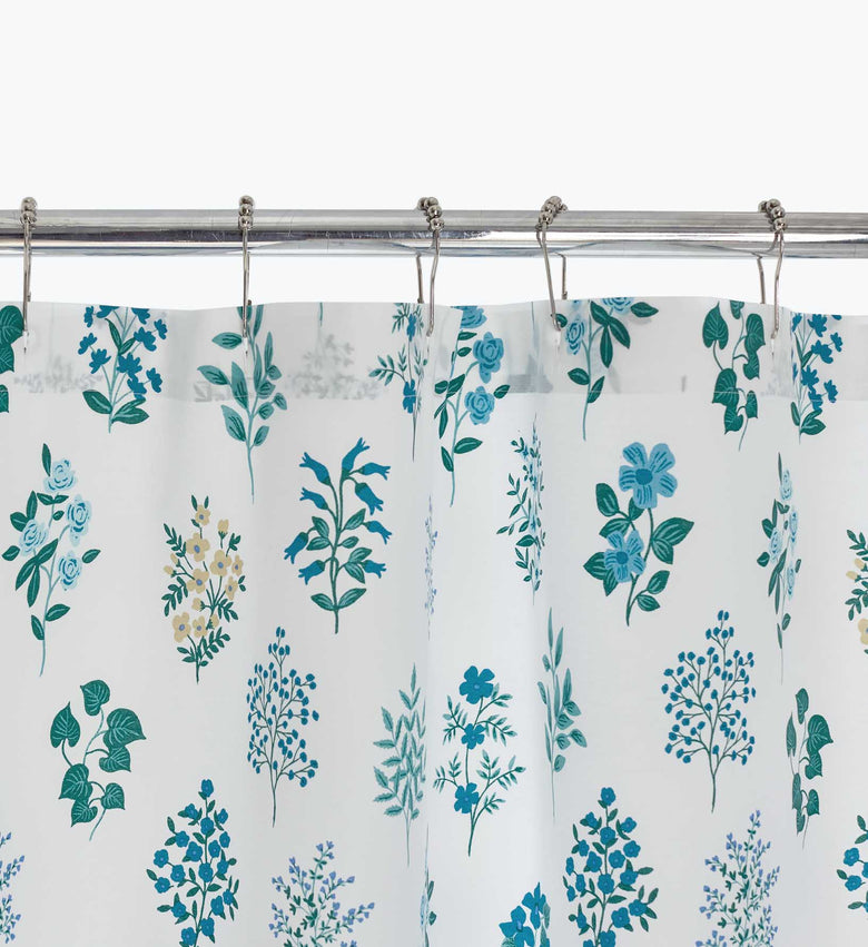 Hawthorne Blue Percale Shower Curtain | Rifle Paper Co.