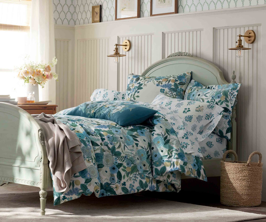 Percale Comforter - Garden Party Blue – Rifle Paper Co