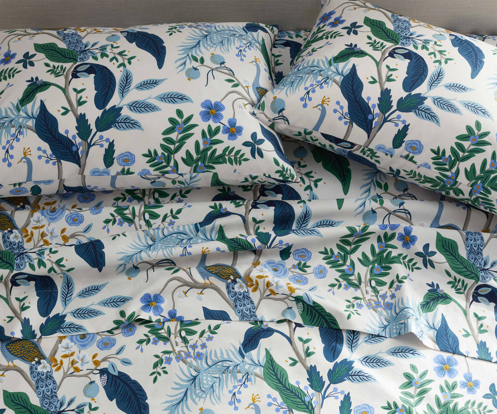 Sateen Pillowcases - Peacock Ivory – Rifle Paper Co