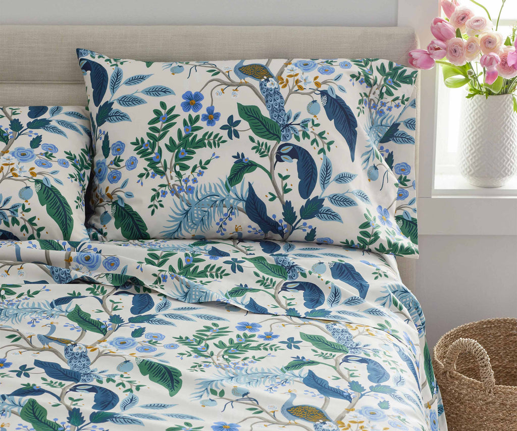 Sateen Pillowcases - Peacock Ivory – Rifle Paper Co