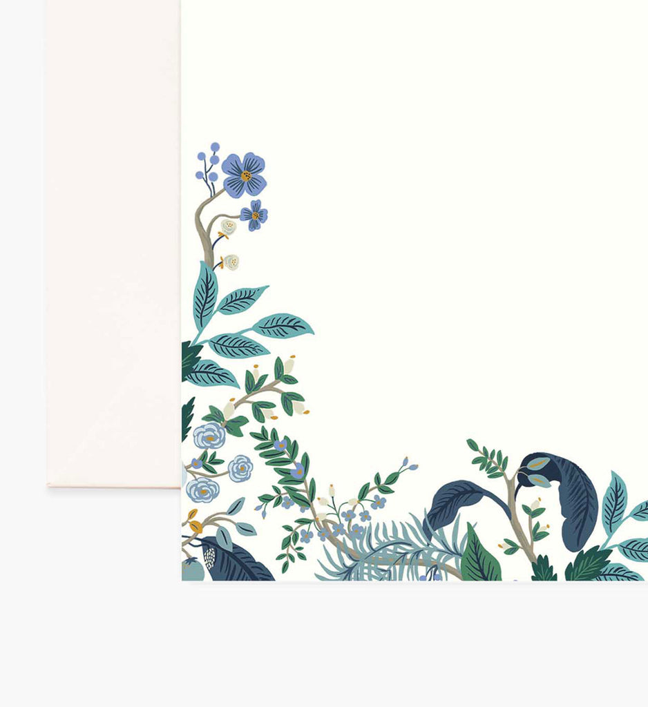 Peacock Floral Personalized Flat Notes | Rifle Paper Co.
