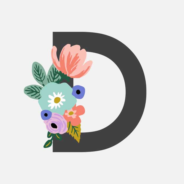Monogram D Personalized Stationery | Rifle Paper Co.