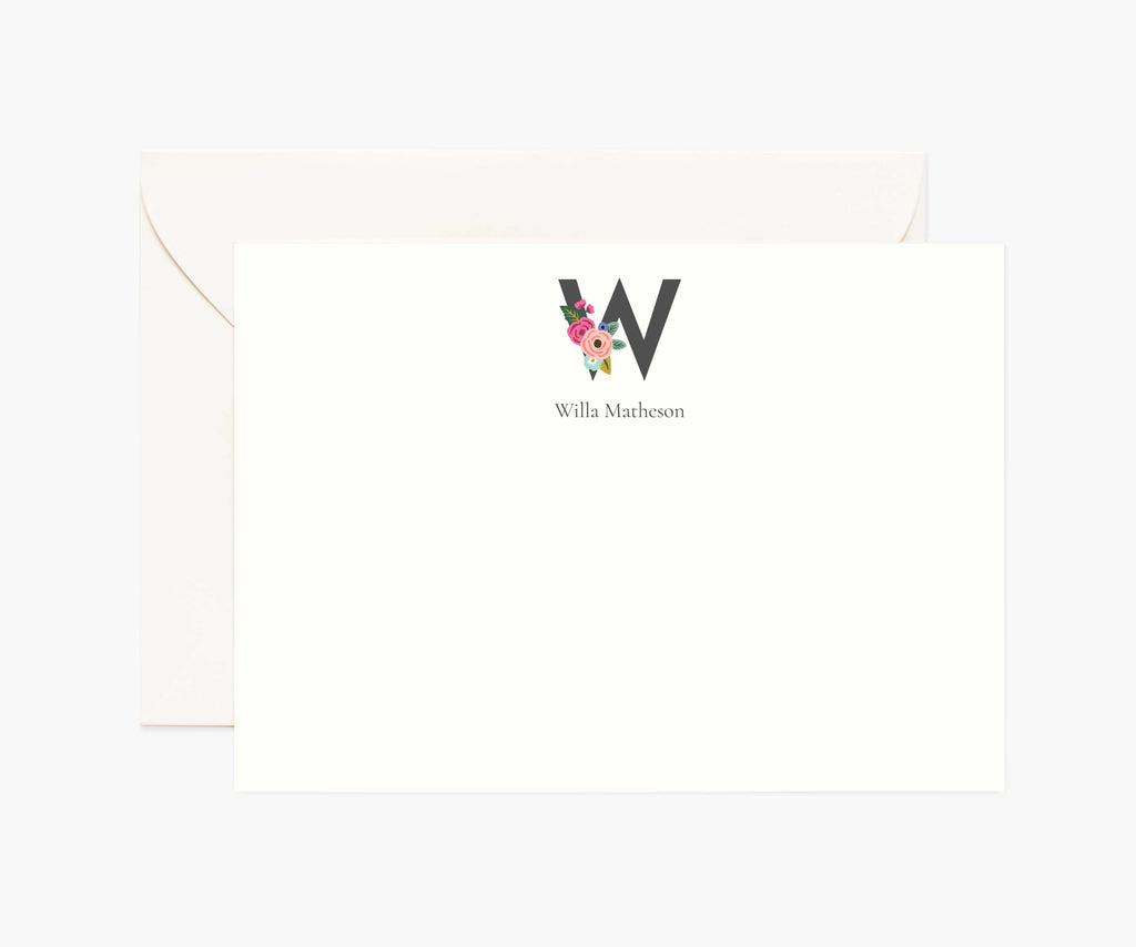 Monogram W Personalized Stationery | Rifle Paper Co.