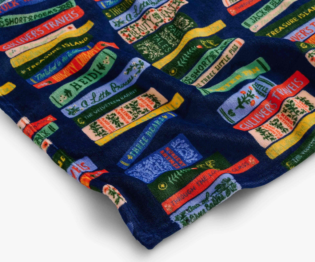 Fleece Blanket - Bookshelf – Rifle Paper Co