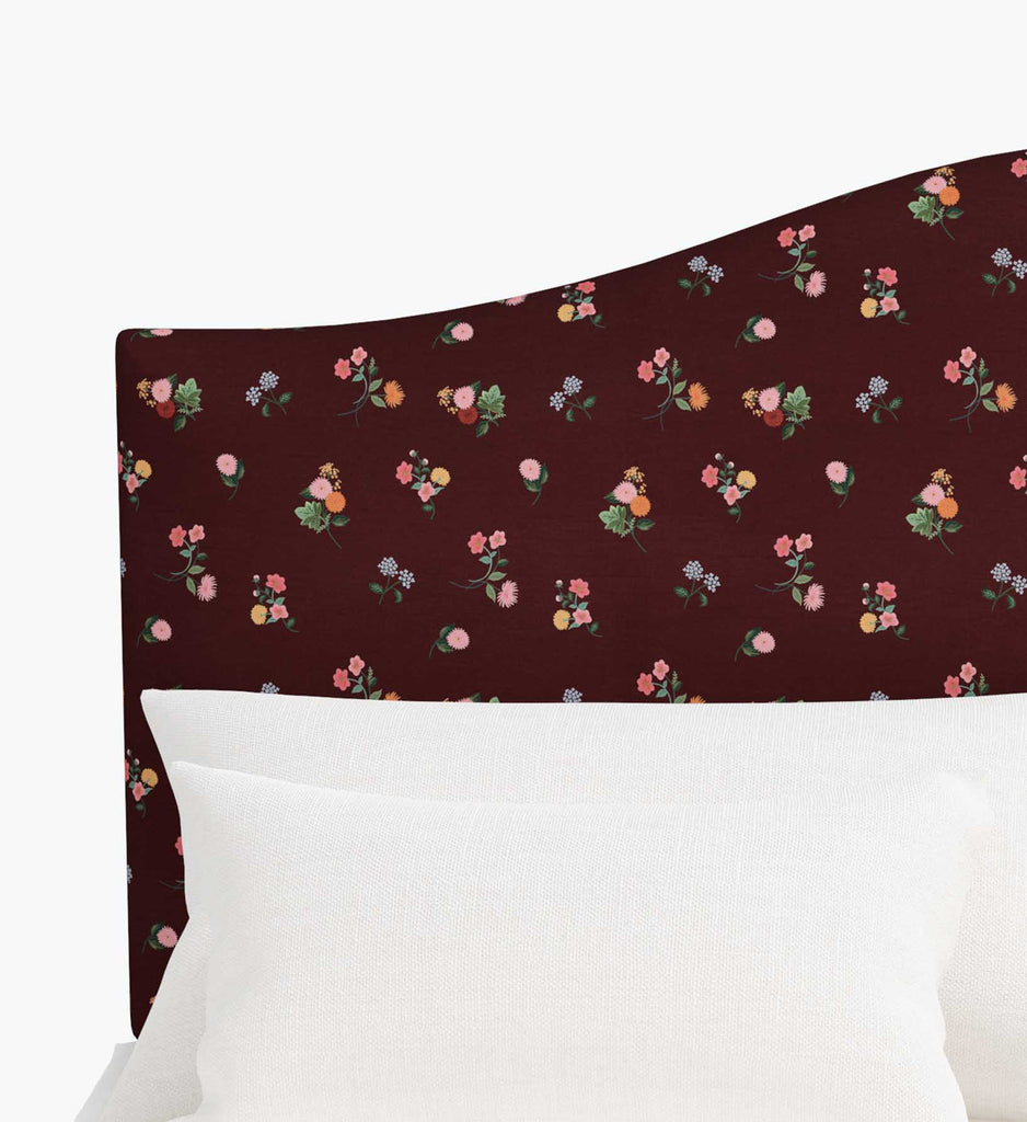 Mayfair Headboard – Ditsy Dahlia Burgundy | Rifle Paper Co.