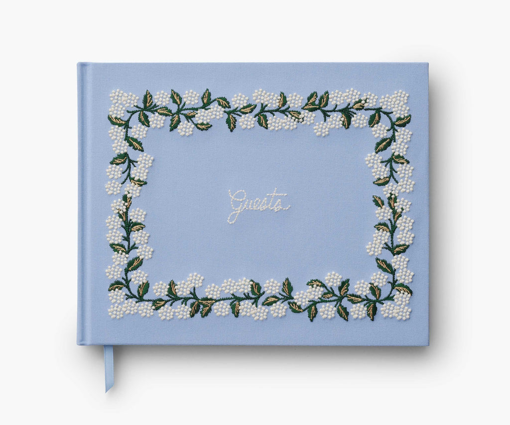 Embroidered Guest Book - Hydrangea – Rifle Paper Co
