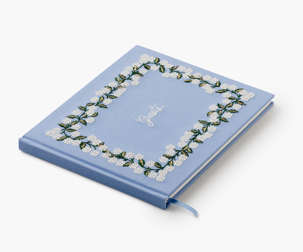 Embroidered Guest Book - Hydrangea – Rifle Paper Co