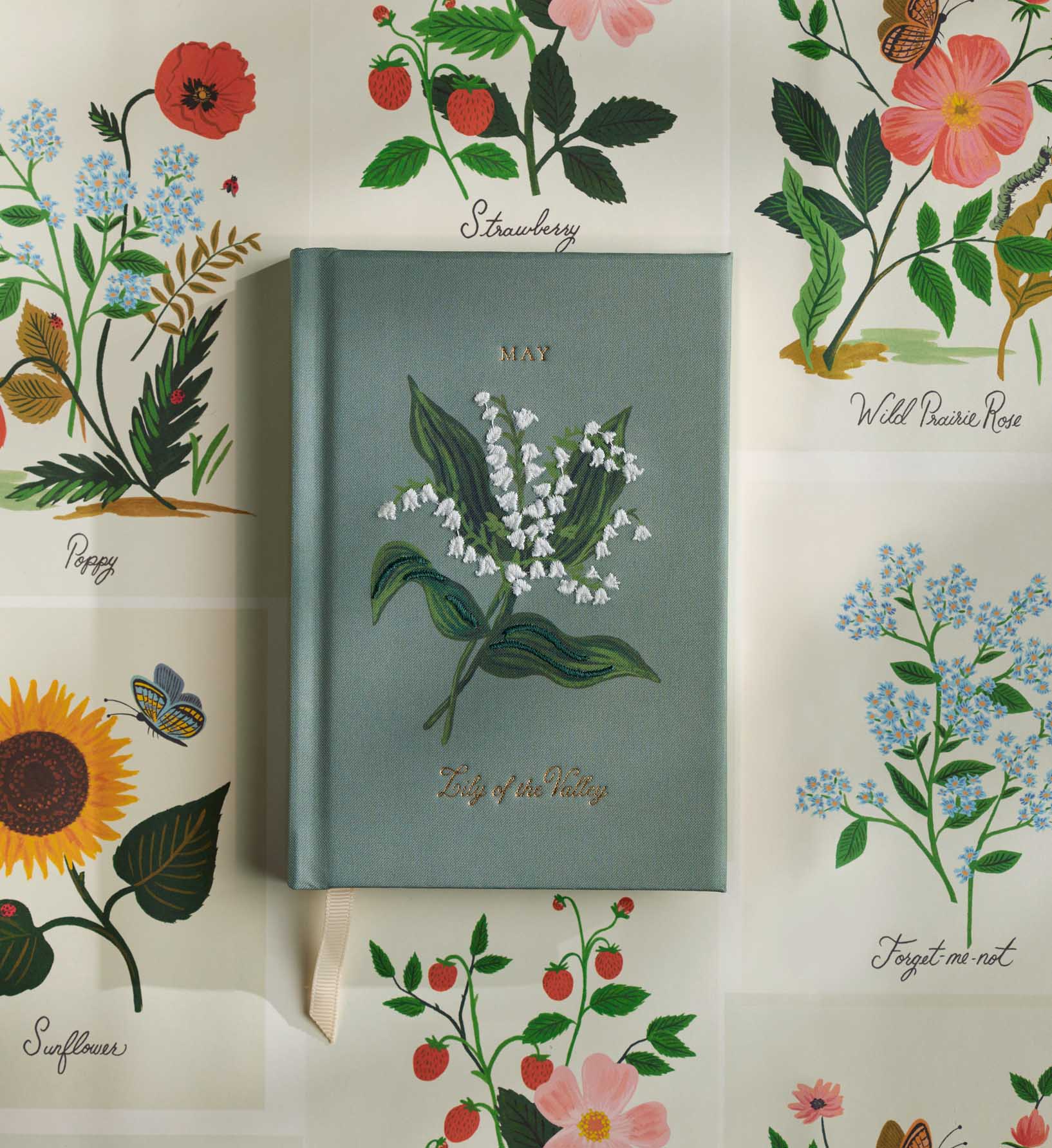 May Birth Month Mini Embroidered Journal | Rifle Paper Co.