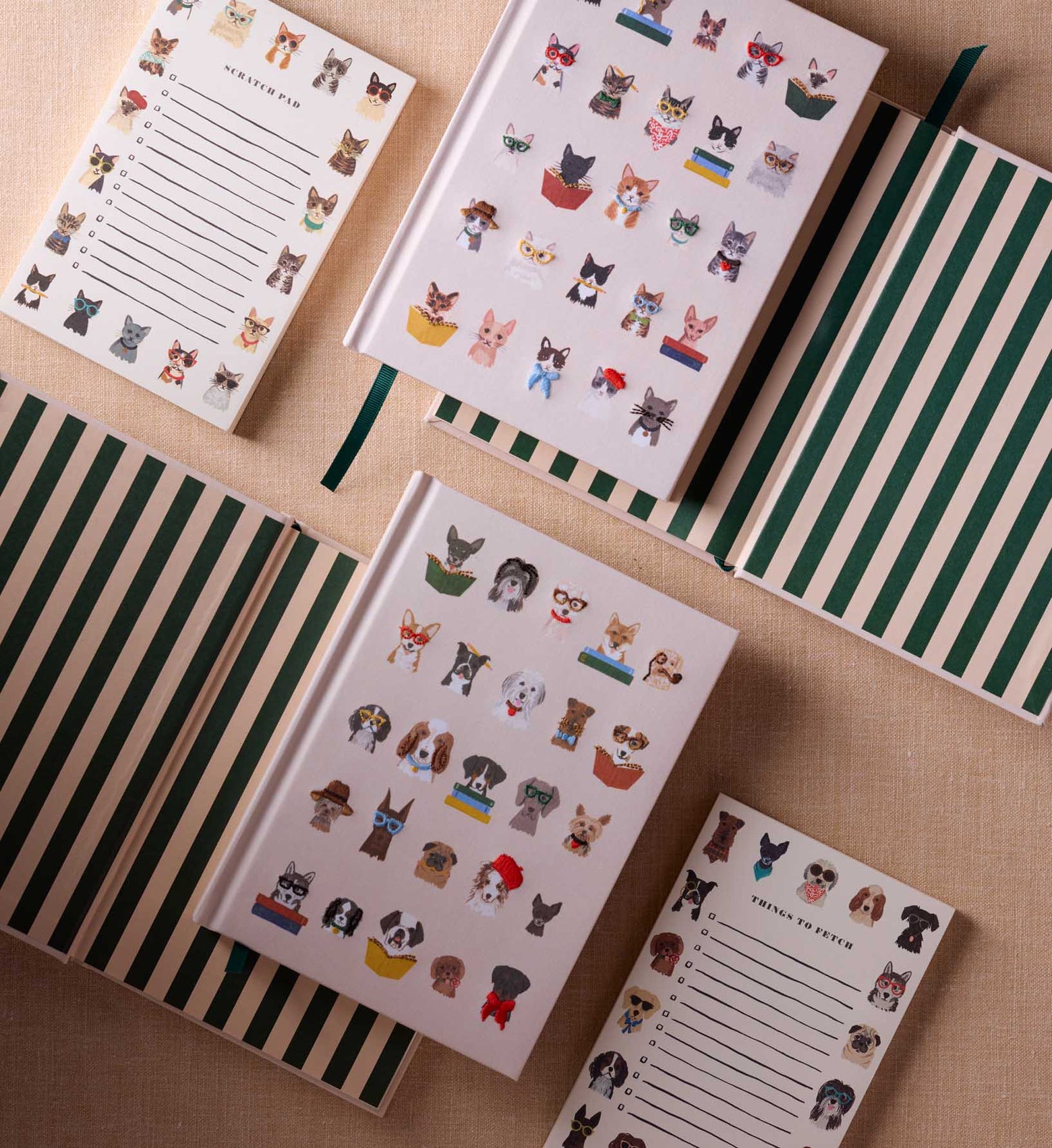 Studious Cats Embroidered Journal | Rifle Paper Co.
