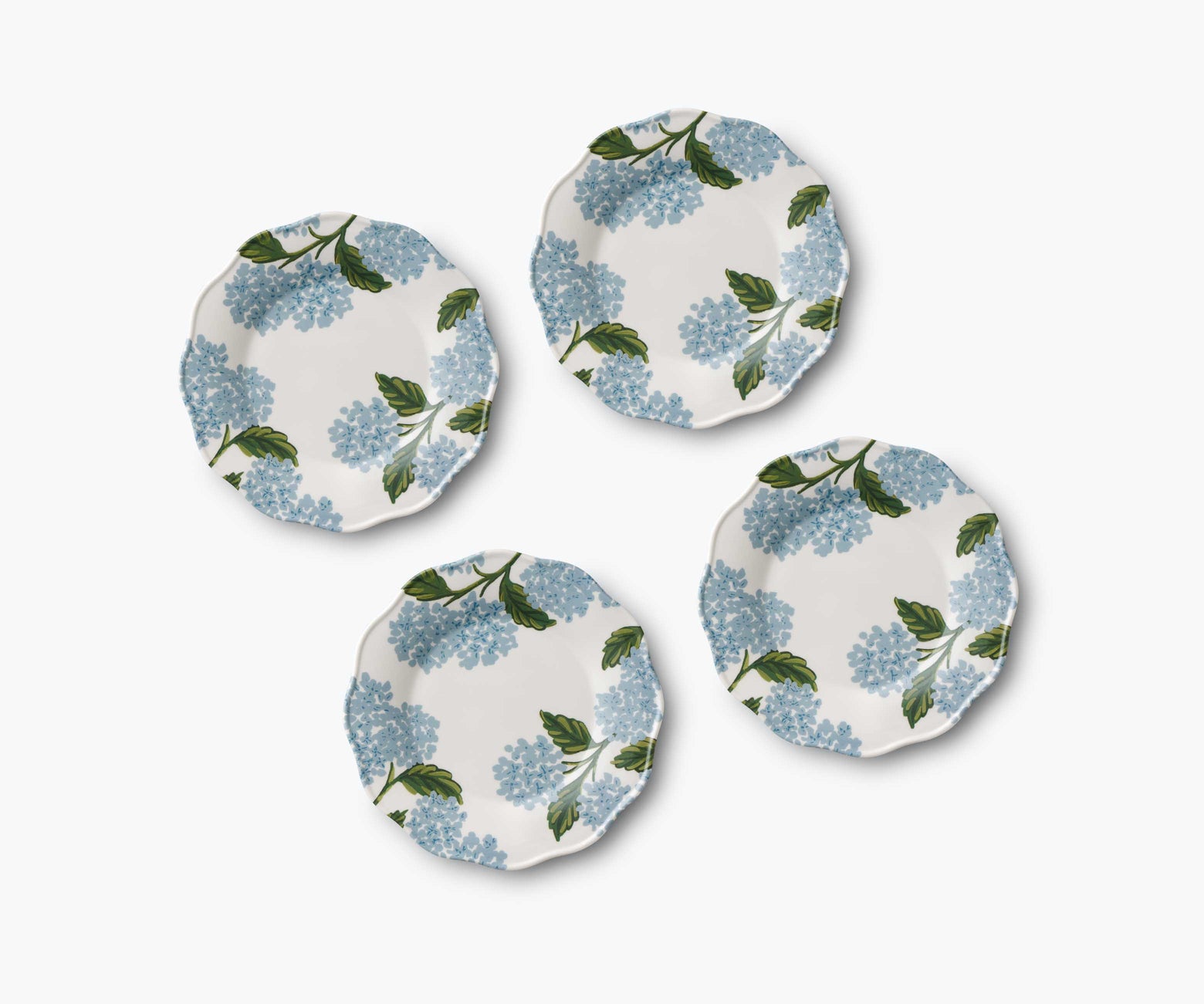 Hydrangea Melamine Dessert Plates Set | Rifle Paper Co.