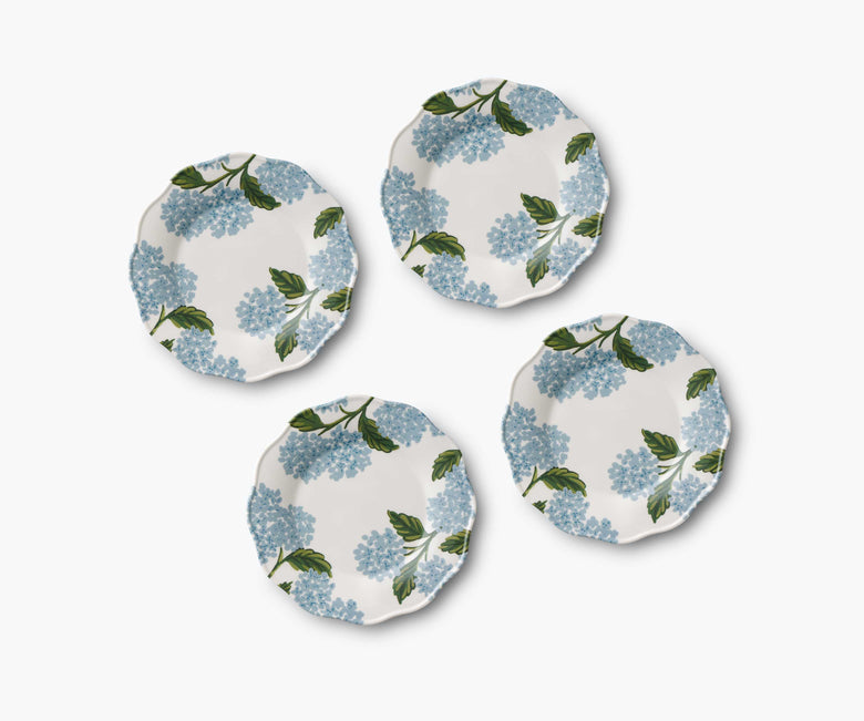 Hydrangea Melamine Dessert Plates Set | Rifle Paper Co.