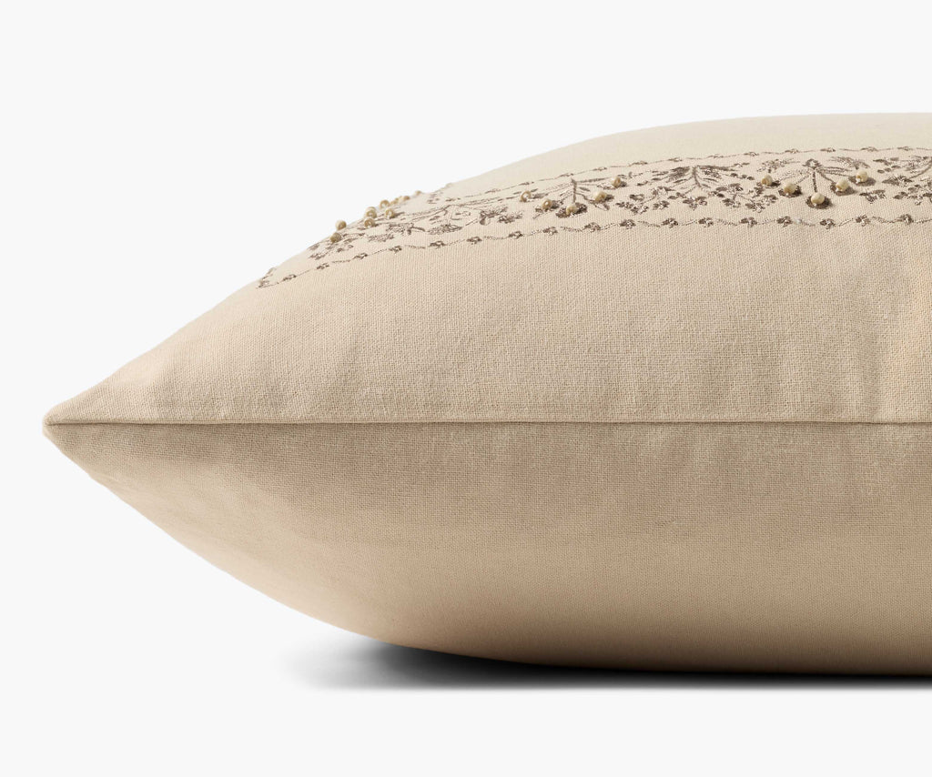 Estee Border Embroidered Cream Pillow | Rifle Paper Co.