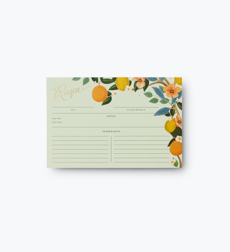 Citrus Grove Recipe Cards | Rifle Paper Co.
