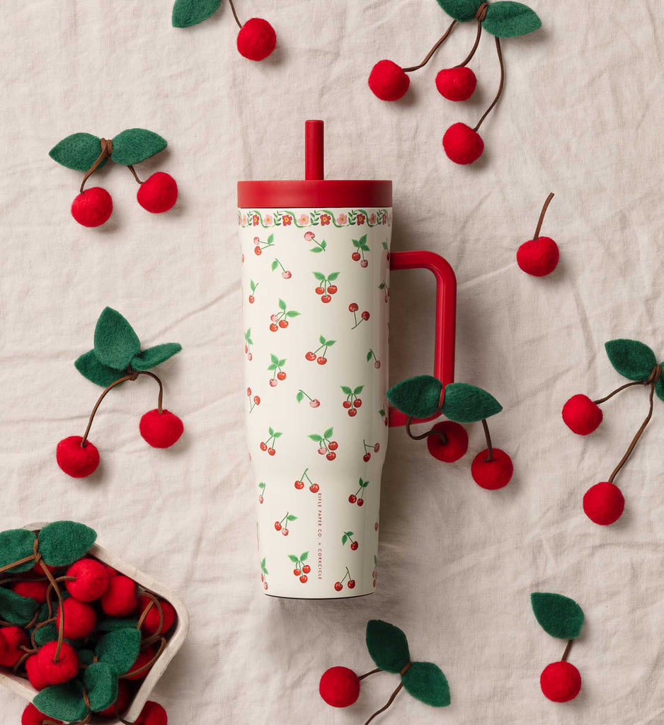 40 oz. Cherries Cruiser Cup by Corkcicle | Rifle Paper Co.