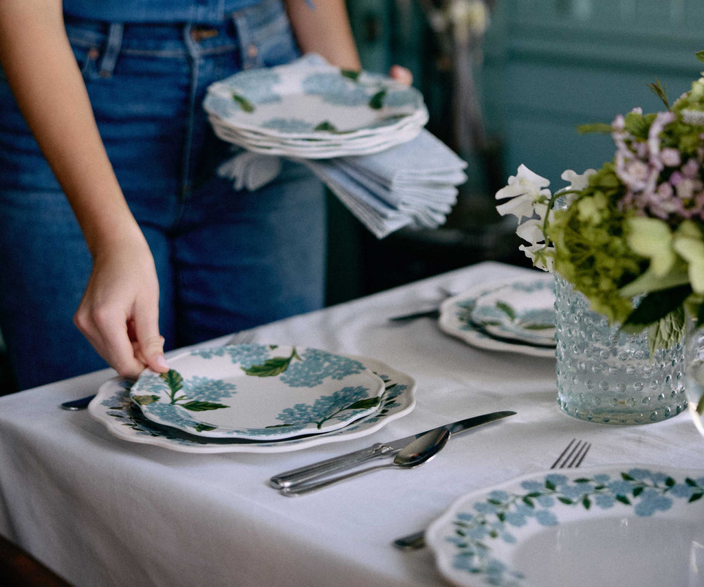 Melamine Assorted Dinner Plates - Hydrangea – Rifle Paper Co