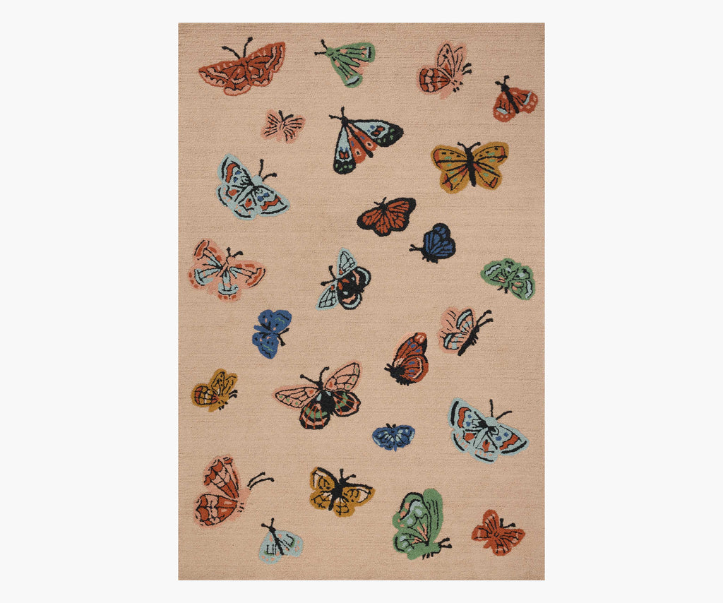 Highgrove Butterfly House Wool Hooked Rug - Blush – Rifle Paper Co