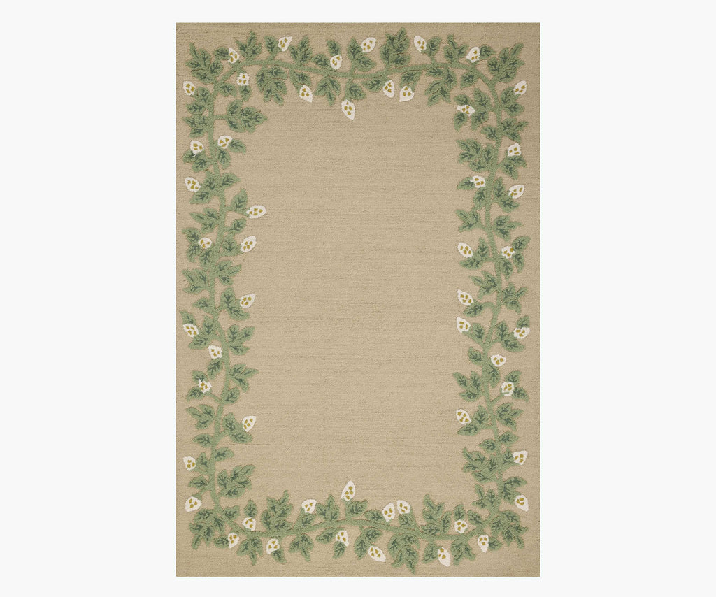 Highgrove Climbing Vines Wool Hooked Rug - Cream – Rifle Paper Co