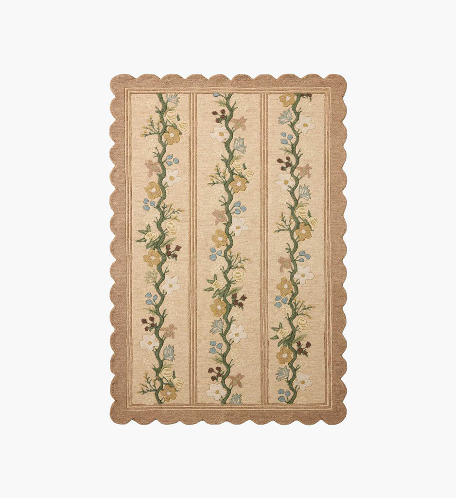 Thistle Wool Hooked Area Rug - Neutral | Rifle Paper Co.