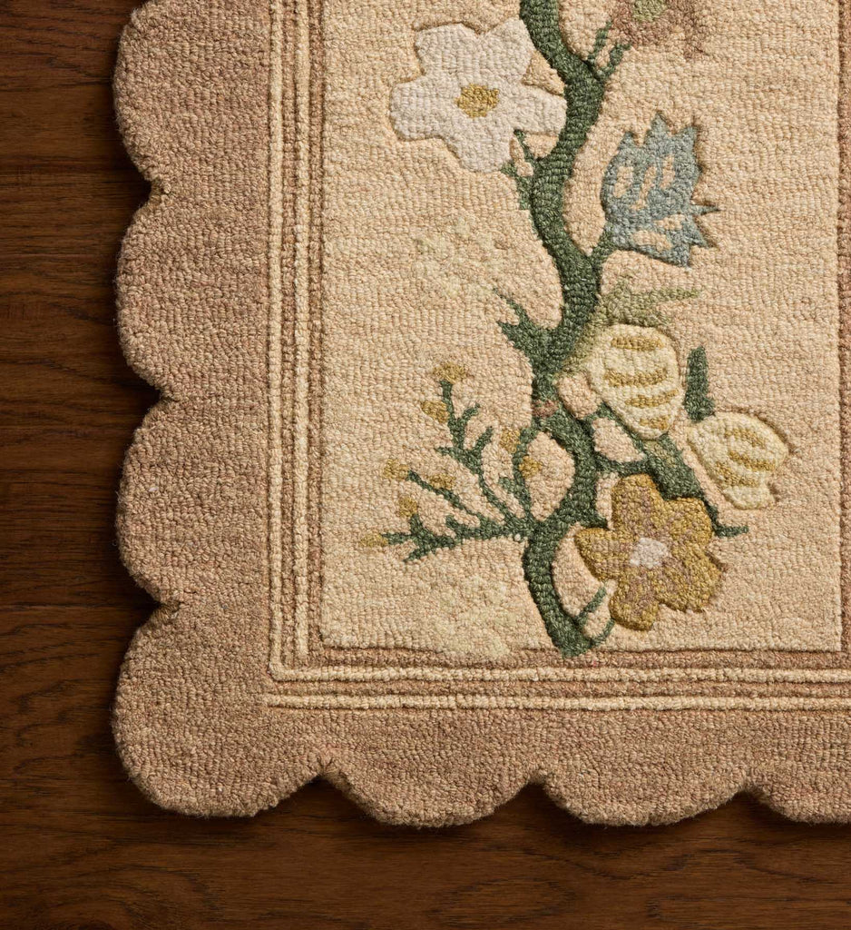 Thistle Wool Hooked Area Rug - Neutral | Rifle Paper Co.