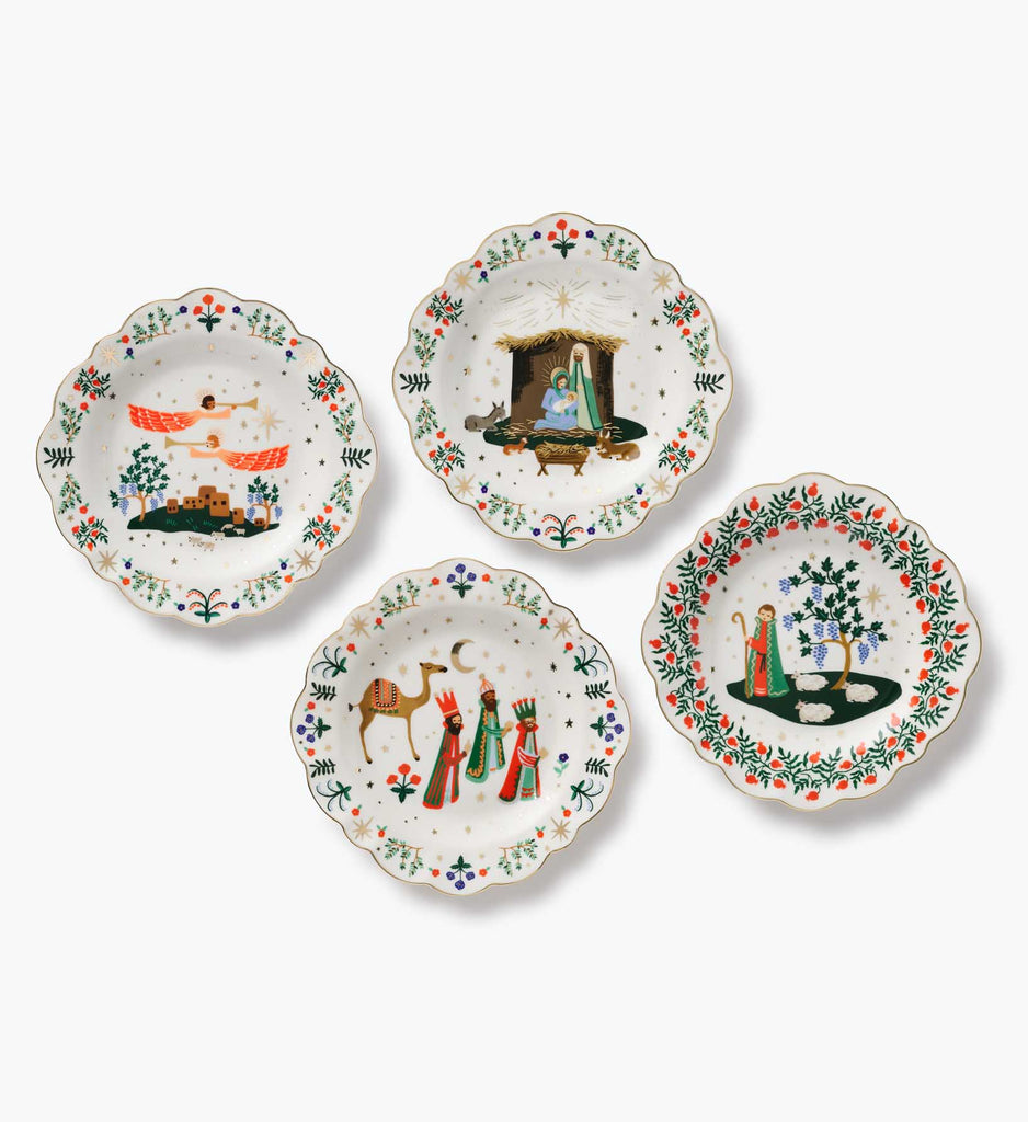 Porcelain Dessert Plate Set - Nativity – Rifle Paper Co