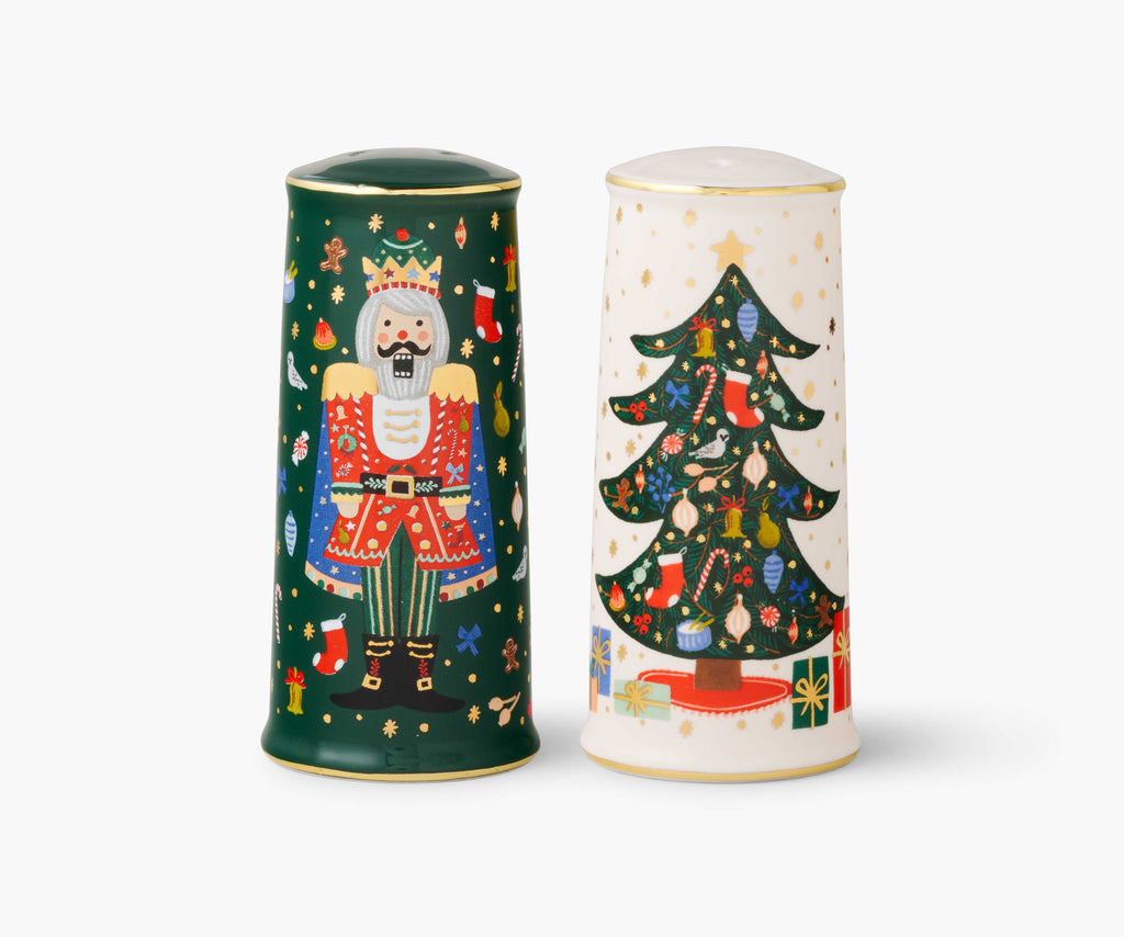 Porcelain Salt & Pepper Shaker Set - Nutcracker – Rifle Paper Co