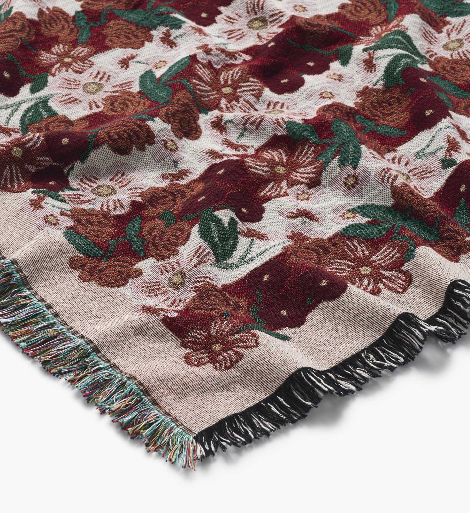 Americana Floral Woven Cotton Blanket | Rifle Paper Co.
