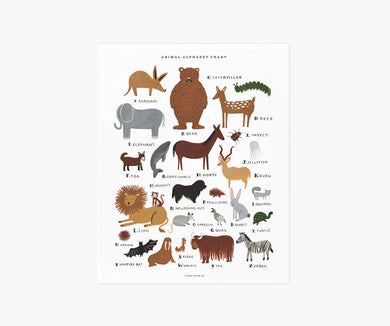 Animal Alphabet Chart Art Print | Rifle Paper Co.