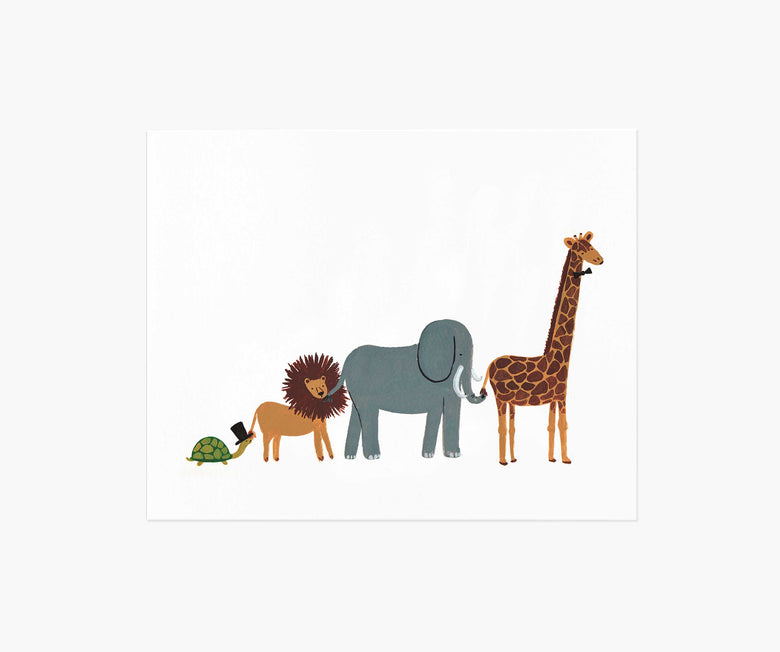 Animal Party Parade Art Print | Rifle Paper Co.