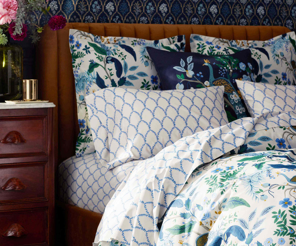 Sateen Sheet Set - Laurel Blue – Rifle Paper Co