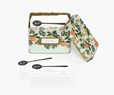 Citrus Floral Recipe Tin with Cards | Rifle Paper Co.