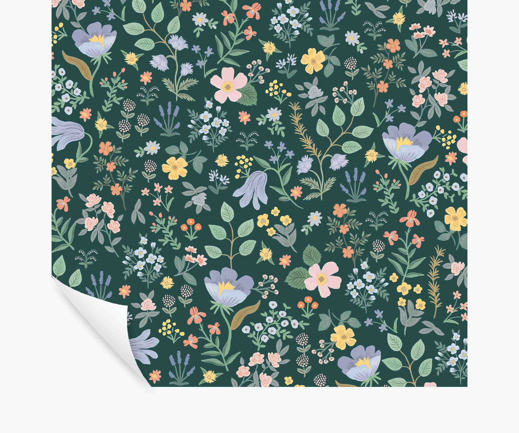 Bramble Fields Peel & Stick Wallpaper - Evergreen – Rifle Paper Co