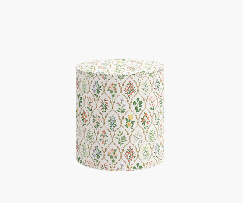 Billie Ottoman in Hawthorne Floral | Rifle Paper Co.