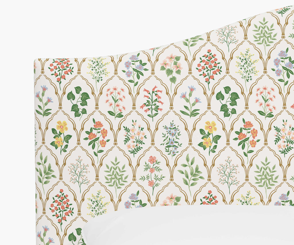 Mayfair Headboard in Hawthorne Fabric | Rifle Paper Co.