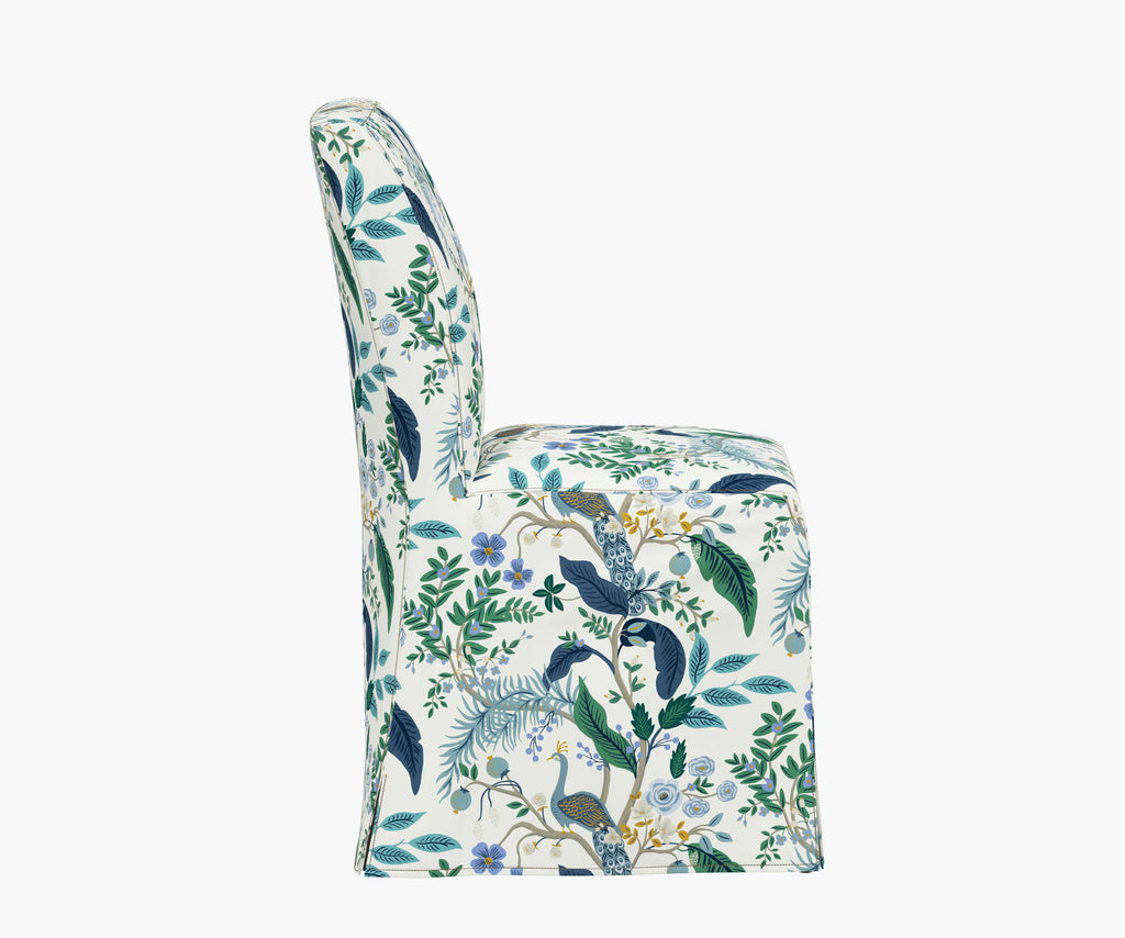 Frances Slipcover Dining Chair – Peacock | Rifle Paper Co.
