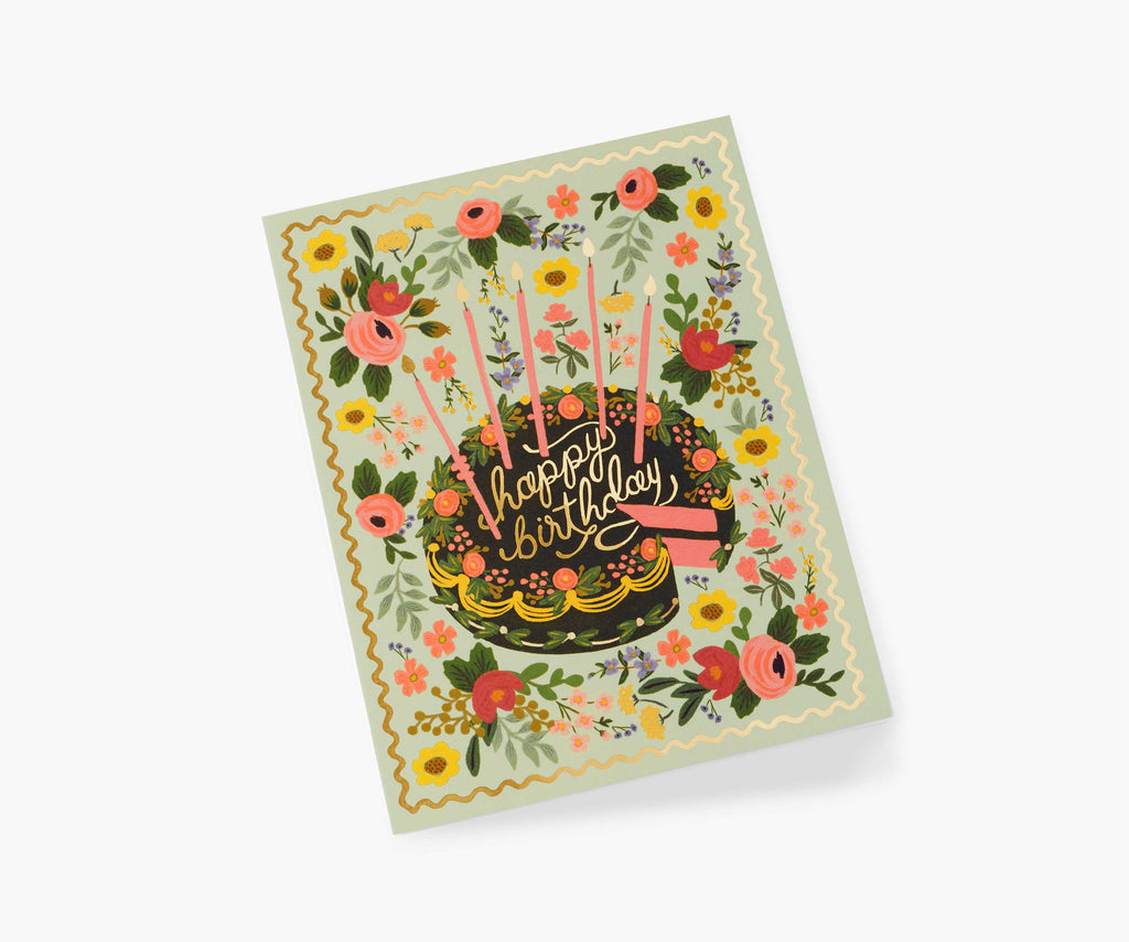 Floral Cake Birthday Greeting Card – Rifle Paper Co
