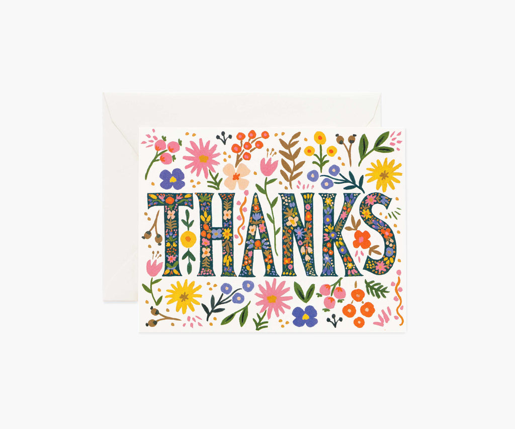 Floral Thanks Greeting Card – Rifle Paper Co