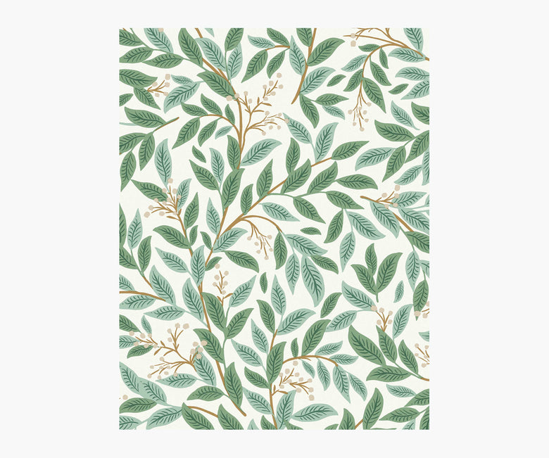 Willowberry Emerald Wallpaper Sample | Rifle Paper Co.