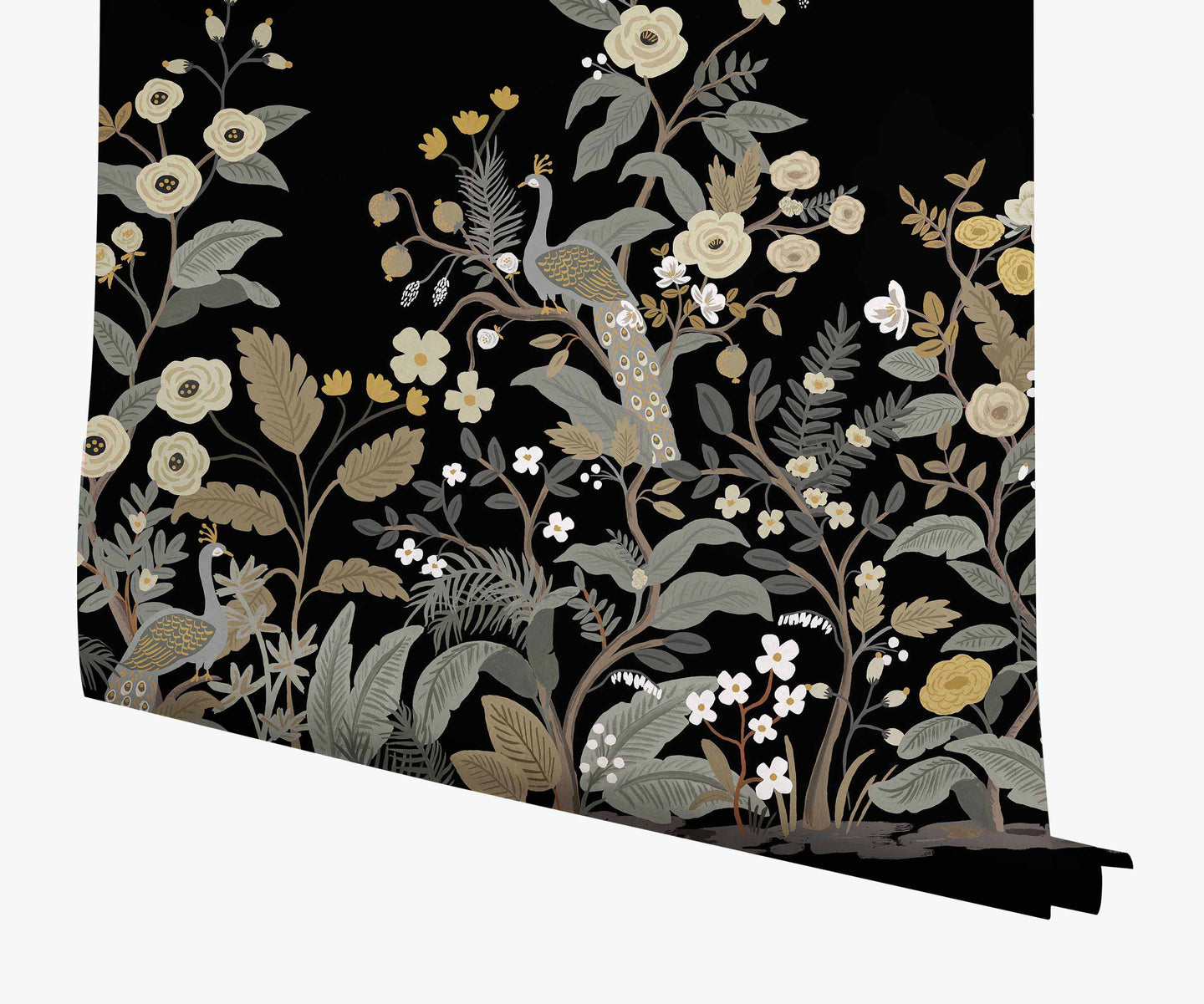 Peacock Wallpaper Mural - White – Rifle Paper Co