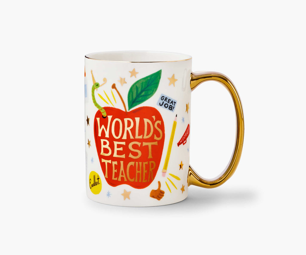World's Best Teacher Porcelain Mug | Rifle Paper Co.