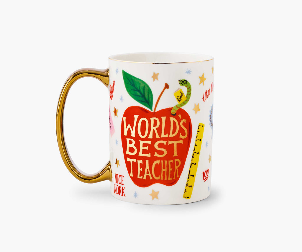 World's Best Teacher Porcelain Mug | Rifle Paper Co.