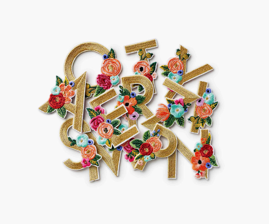 Monogram Embroidered Sticker Patches | Rifle Paper Co.