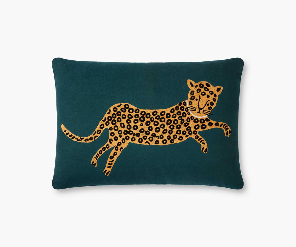 Leopard Embroidered Pillow - Metallic Gold – Rifle Paper Co