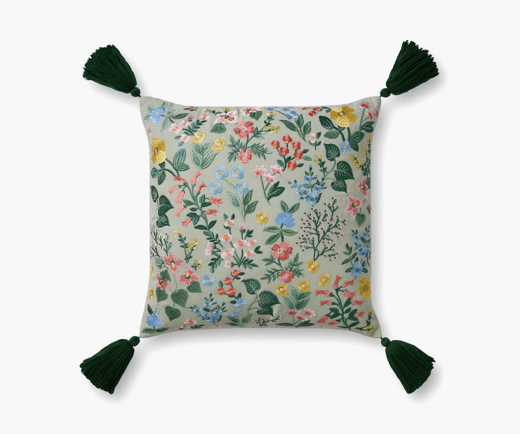 Mayfair Embroidered Pillow - Mint – Rifle Paper Co