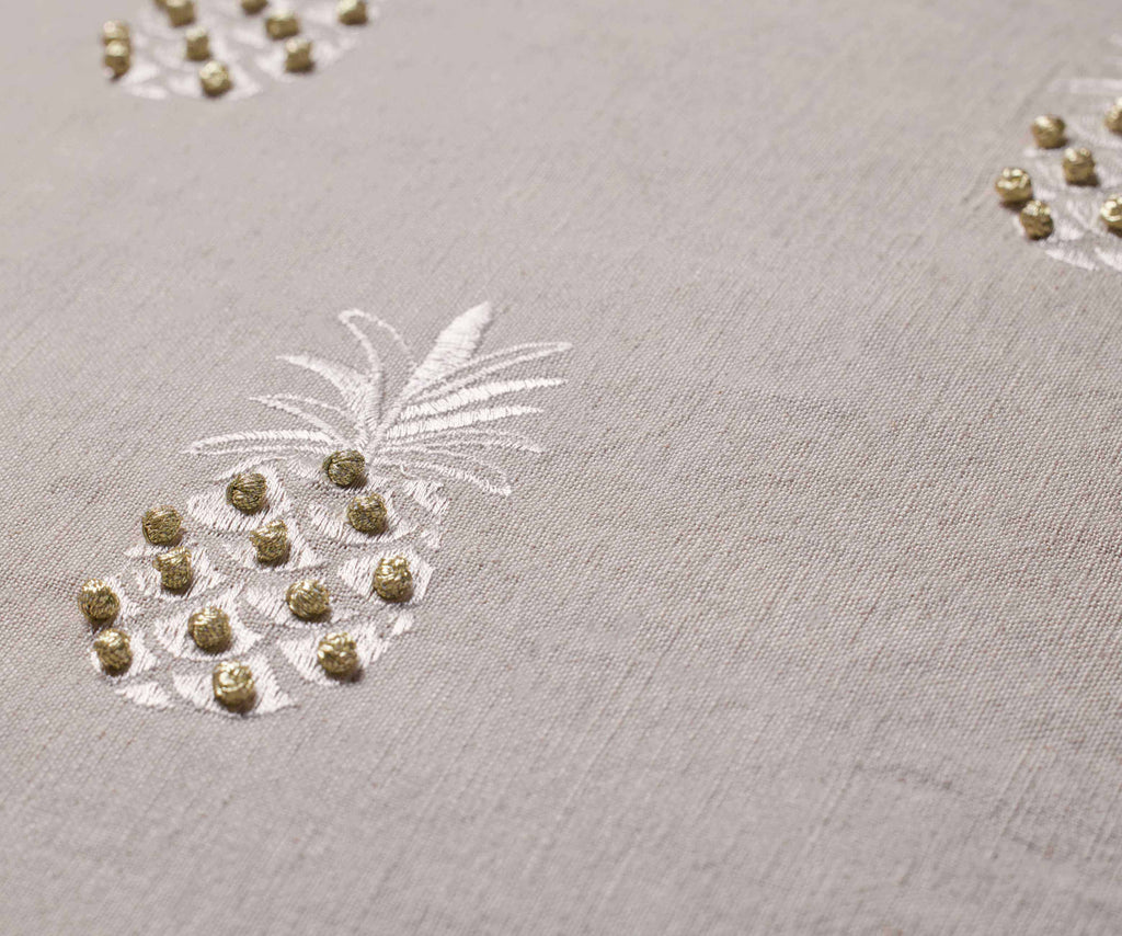 Pineapple Embroidered Pillow - Khaki – Rifle Paper Co