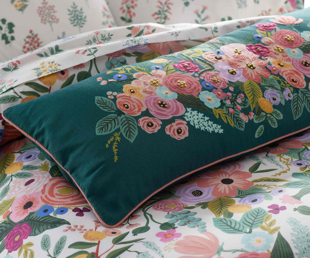 Embroidered Lumbar Pillow Cover - Garden Party – Rifle Paper Co