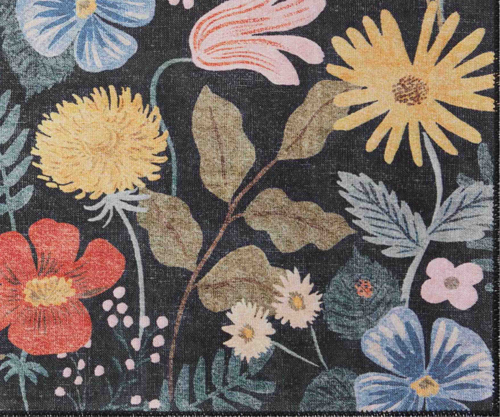 Atelier Strawberry Fields Non-Slip Rug - Black – Rifle Paper Co