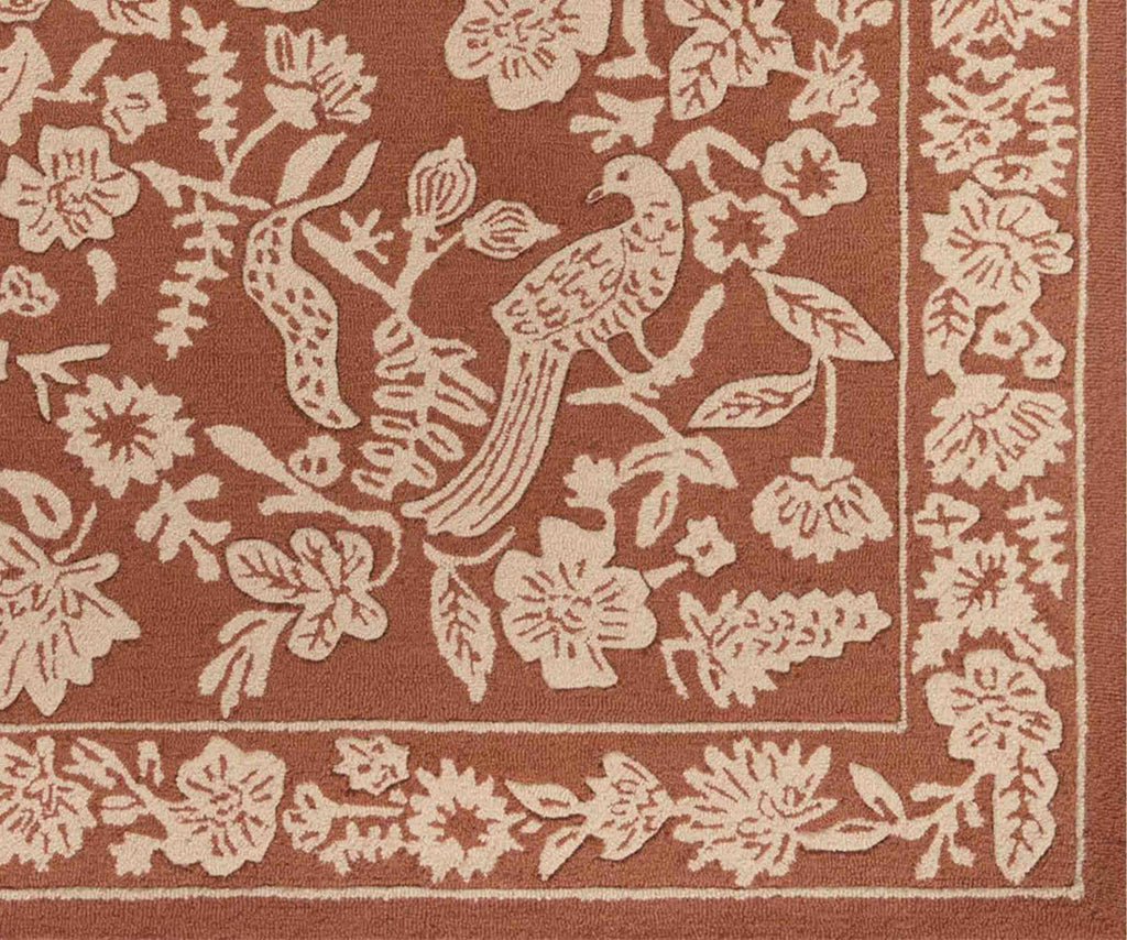 Arboretum Aviary Wool-Hooked Rug - Amber – Rifle Paper Co