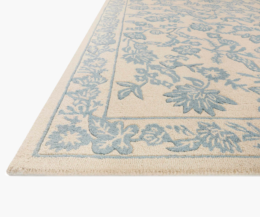 Arboretum Aviary Wool-Hooked Rug - Periwinkle – Rifle Paper Co